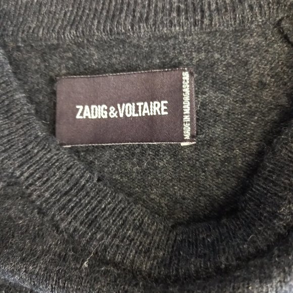 Zadig & Voltaire | Sweaters | Zadig Voltaire Long Body Gray Sweater ...